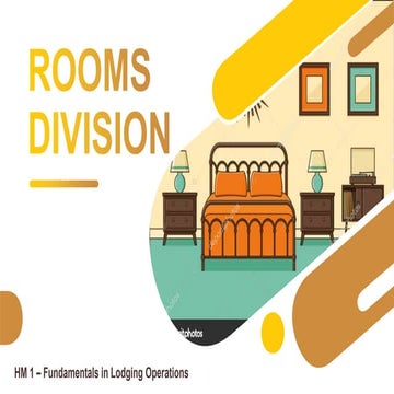 Rooms Division and Front Office Department | PPTX