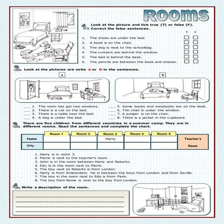 Rooms prepositions | PDF