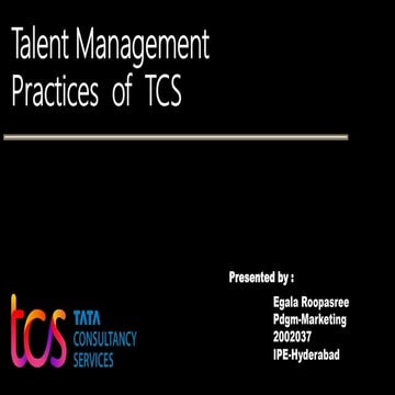 TCS Pre-Placement Talk | PPTX
