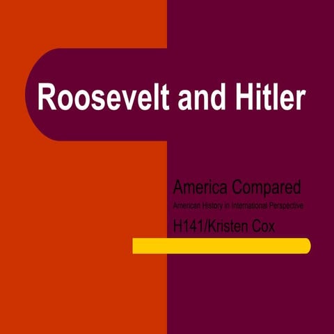 Roosevelt and Hitler Compared | PPTX