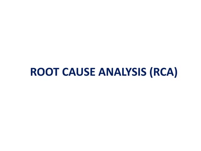 Root Cause Analysis and Corrective Actions | PPTX