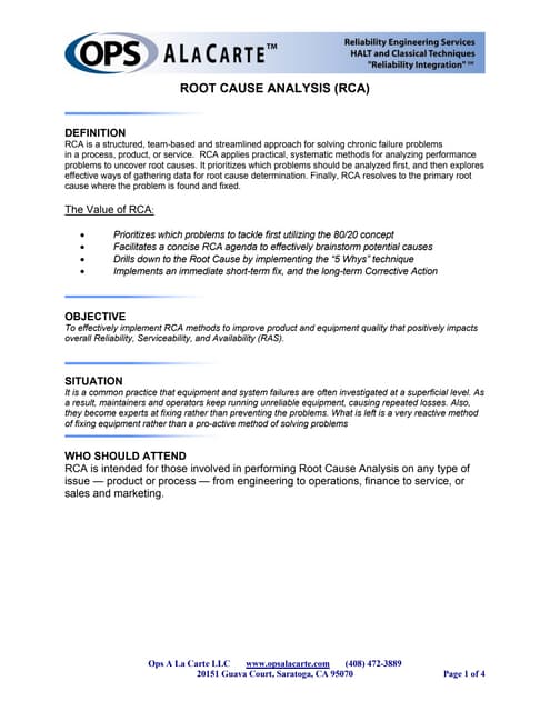 Root Cause Failure Analysis Methods for Pump Failures | PDF