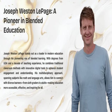 Joseph Weston LePage Champions Modern Education | PDF