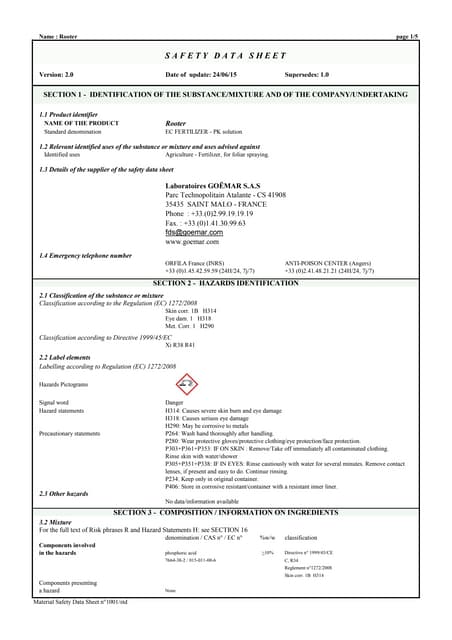 CIP 100 MSDS EN.pdf | First Aid | Injuries