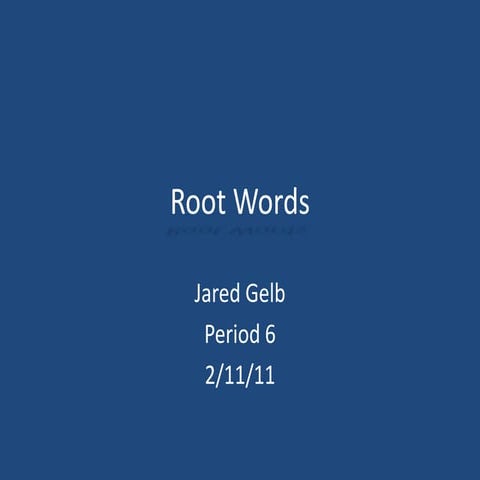 Rootr word ppt | PPTX