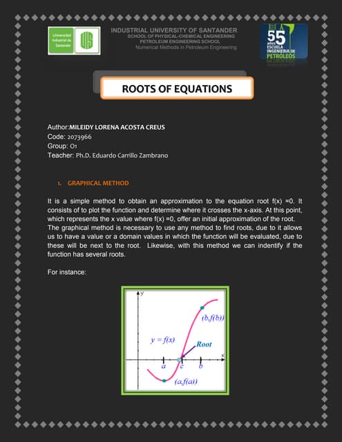 Numerical solutions of algebraic equations | PPTX