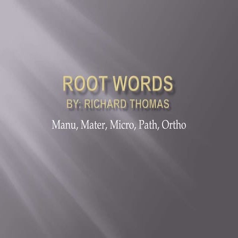 Root words | PPTX
