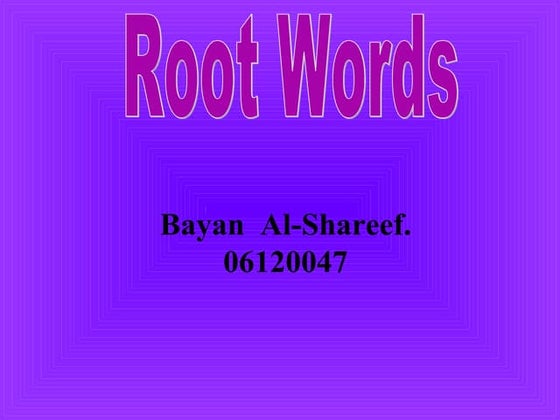 Root word, Prefix and Suffix. | PPTX