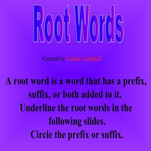 Root Words | PPT