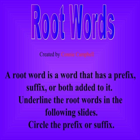Root words | PPT