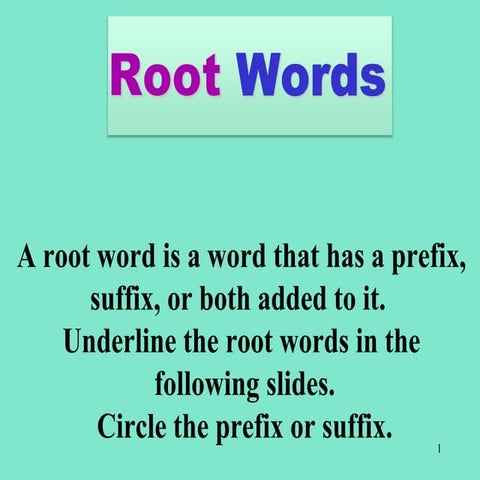 Root words | PPTX