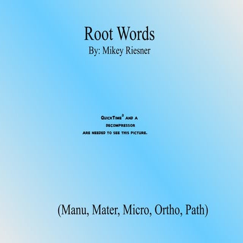 Root words | PPT