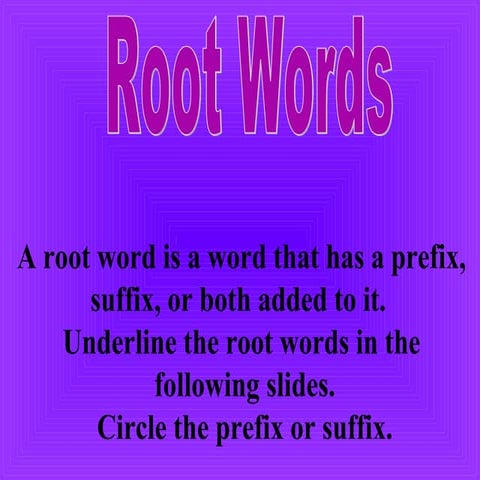 Root Words | PPT