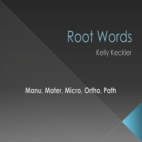 Root words powerpoint | PPTX
