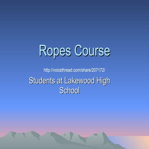 Ropes Course Powerpoint | PPT