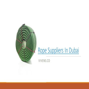 Rope Suppliers In Dubai - Vivens | PDF