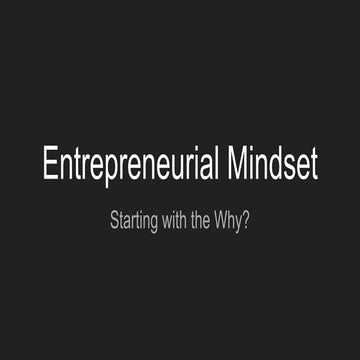 Entrepreneurial Mindset | PPT | Free Download