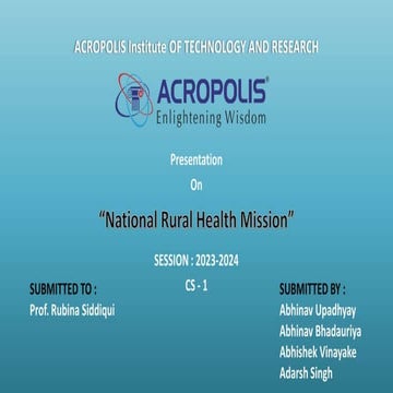 ROR {11, 12, 13, 15} NATIONAL RURAL HEALTH MISSION (NRHM).pptx