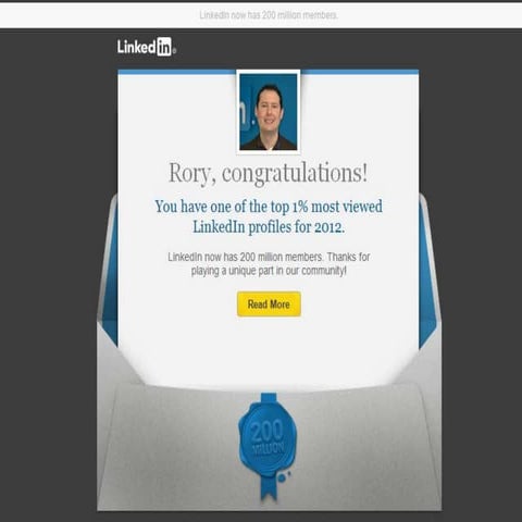 Linkedin 2012 TOP 1% most viewed profile | PDF