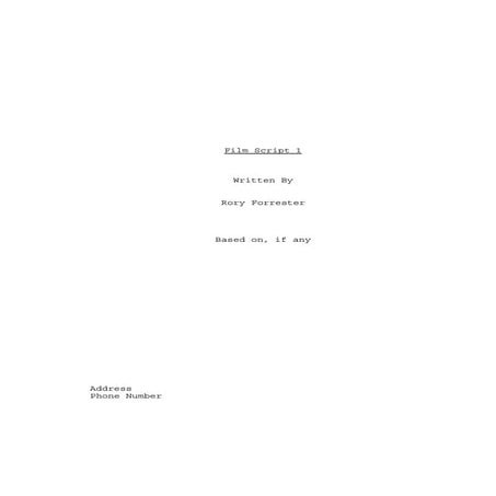 Rory forrester hero script draft 1 | PDF