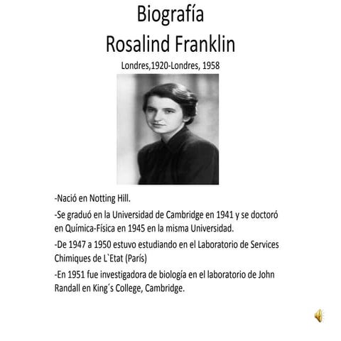 LA HISTORIA DE ROSALIND FRANKLIN