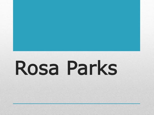 Rosa Parks | PPT