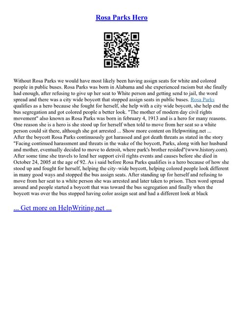 Rosa parks ppt | PPTX