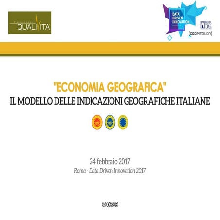 Il valore delle Indicazioni Geografiche nell'economia italiana - Mauro ...