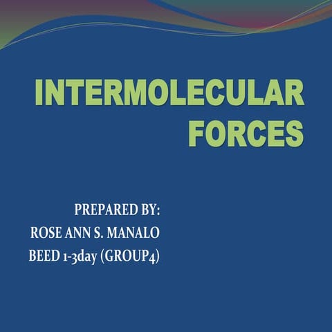 intermolecular forces | PPSX
