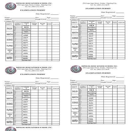 Kinder examination permit | DOCX
