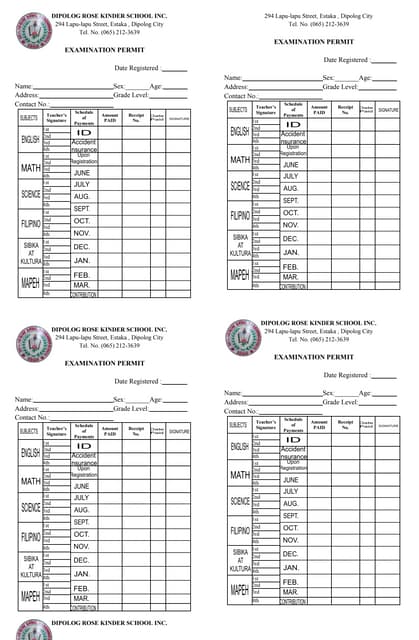 School clearance | DOC