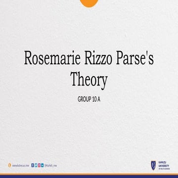 ROSEMARIE RIZZO PARSE THEORY.pptx from kamuzu university of health ...