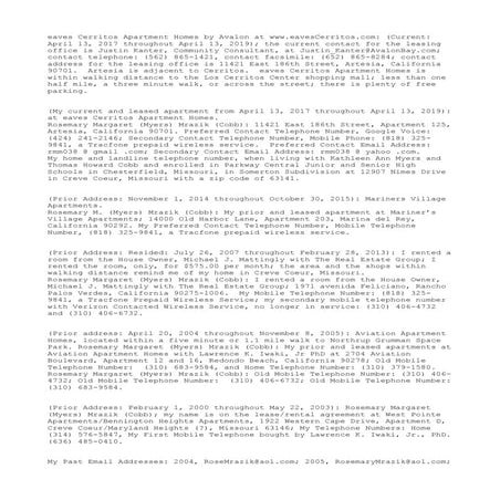 Rosemary margaret (myers) mrazik (cobb), transcripts, saturday november ...