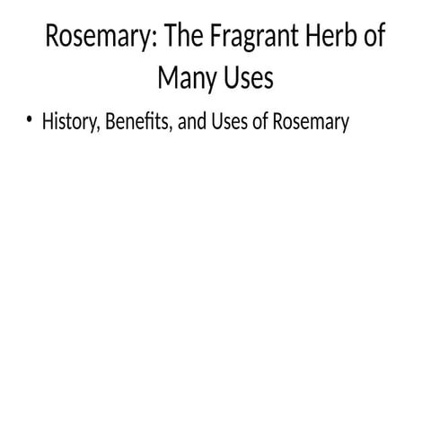 Rosmery | PPT