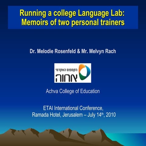 Running a college Language Lab | PPT
