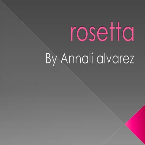 Rosetta | PPT