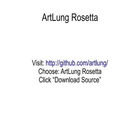ArtLung Rosetta Presentation for NC JQuery & JavaScript Camp | ODP | Web Development | Internet