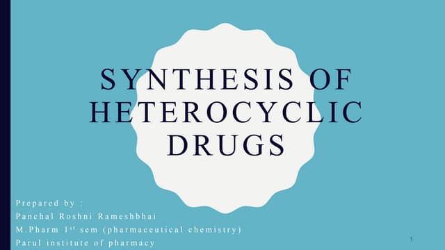 Strategies for Heterocycle ring synthesis | PDF