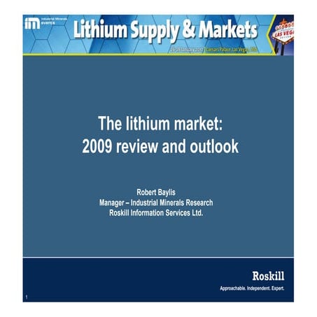The lithium market: 2010 review and outlook | PDF