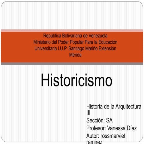 Historicismo | PPTX