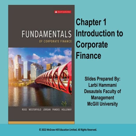 Ross Fundamentals of Finance for Chapter One | PPTX