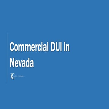 Commercial DUI in Nevada | PPT