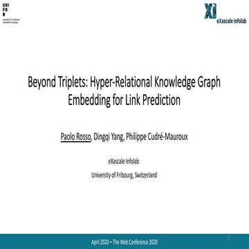 Beyond Triplets Hyper Relational Knowledge Graph Embedding For Link Prediction Ppt 