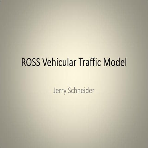 Ross vehicular traffic model 2 | PPT