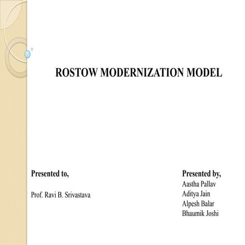 Rostow modernization model | PPTX