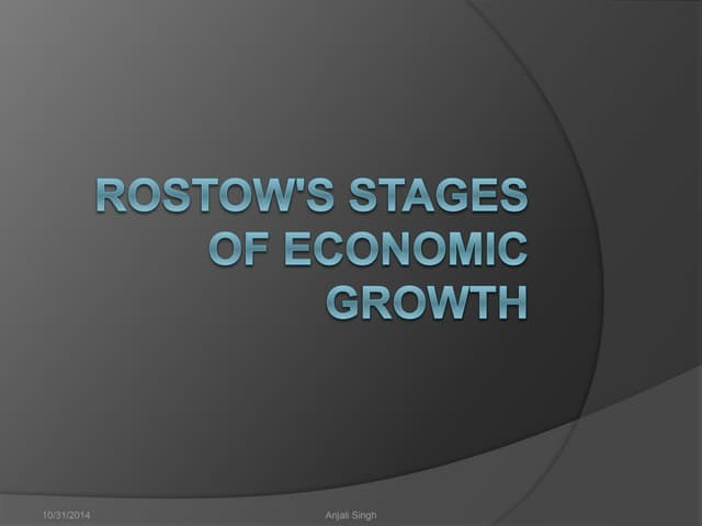 Theory of Development Rostow Model Ppt | PPTX