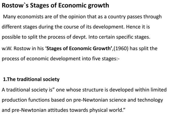 Rostow's stages of development | PPT