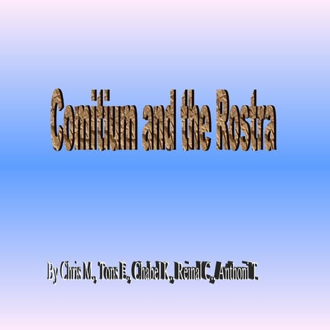 Rostra And Comitium | PPT