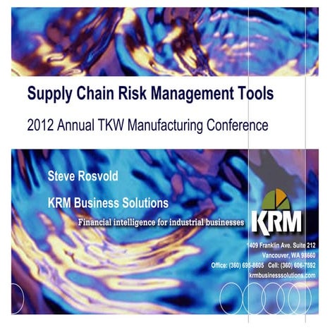 Supply Chain Risk Management Tools | PPT