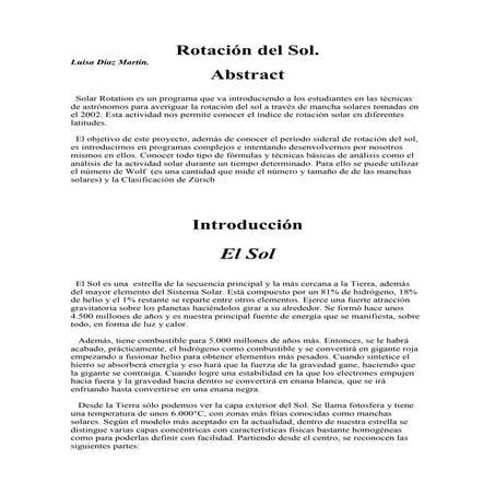 Rotación solar | PDF